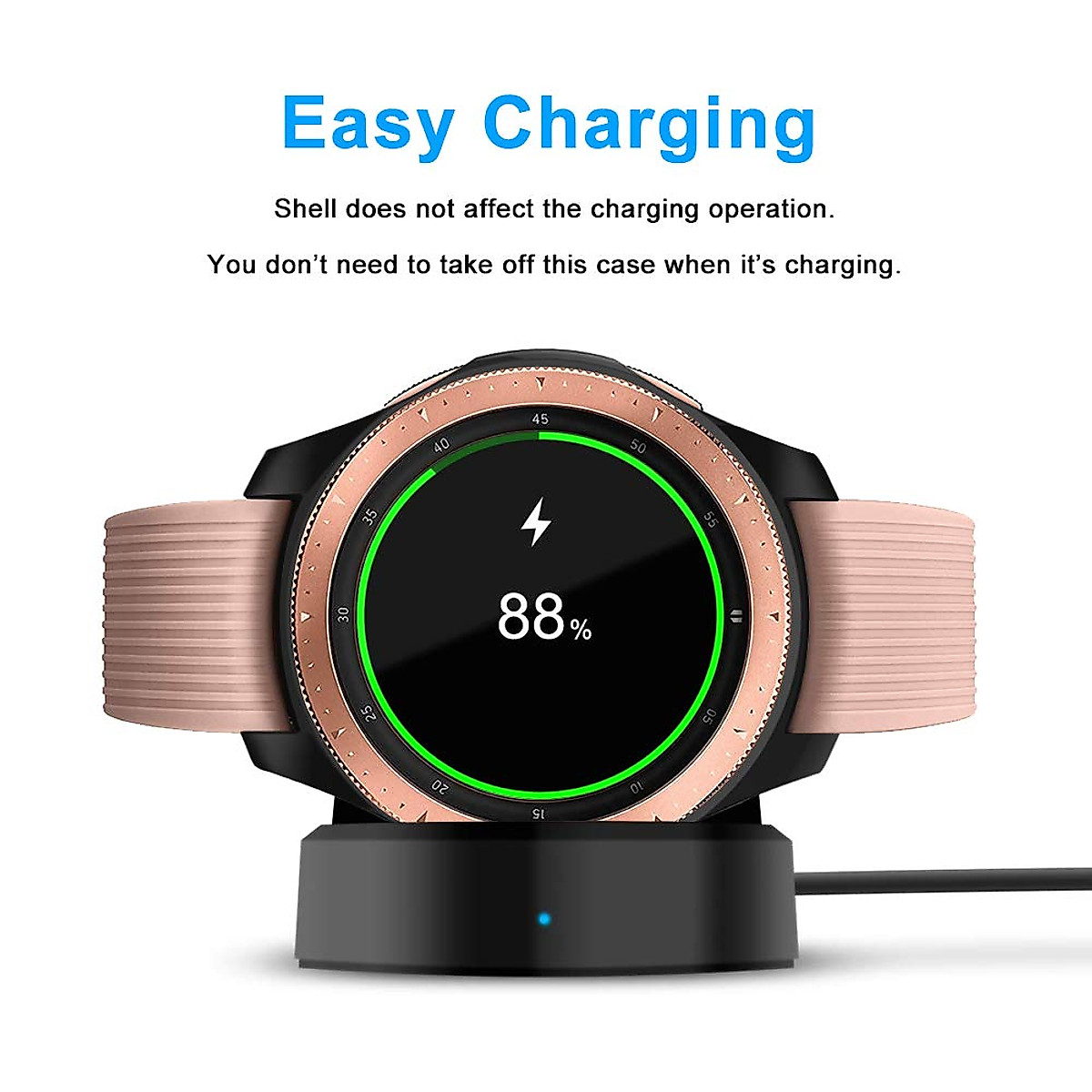 Case Compatible with Samsung Galaxy Watch 46mm, NaHai TPU Slim Plated Case Scratch-Proof Cover All-Around Protective Bumper Shell for Galaxy Watch 46mm SM-R800, (Not Galaxy Watch 4 Classic 46mm)