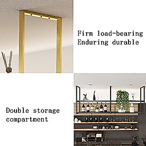 Ceiling Floating Shelves - Wall Mounted Wrought Iron Storage Rack, Hanging Wine Rack, Bar Hanging Display Rack, Ceiling Mount Display Rack, Easy Install Plant Holder/Wine Rack(Green,140*30*80cm(55*12*