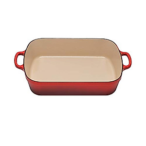 Le Creuset Enameled Cast Iron Signature Rectangular Roaster, 5.25 qt. (11.7" x 16.8") , Cerise