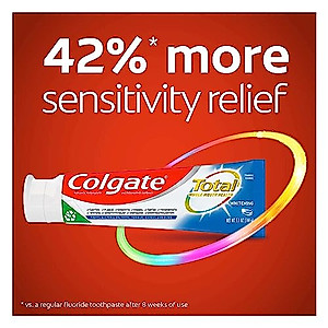 Colgate Total Toothpaste Whitening Gel, Whitening Mint, 4.8 Ounce (Pack of 2)
