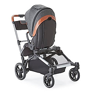 Contours Element Side-by-Side Convertible Toddler and Baby Stroller Single-to-Double, Reversible Seating Options, Infant Car Seat Compatibility, Spacious Storage, UPF 50+ Sun Canopy - Storm Gray