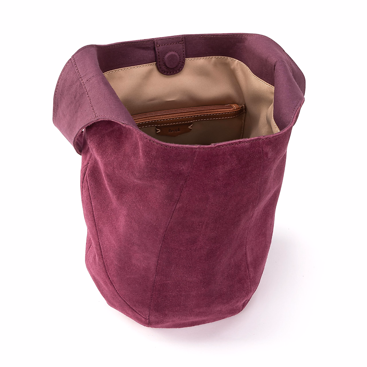 The Sak 120 Hobo Bag in Crochet - Large Women's Purse & Shoulder Bag for Everyday Travel - Durable Handbag With Back Zipper Pocket and Magnetic Snap Closure - Leather/Currant Suede