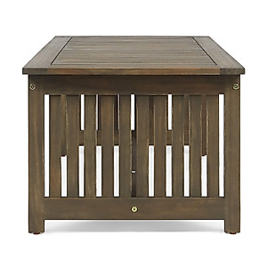 Christopher Knight Home Grace Outdoor Acacia Wood Coffee Table, Gray Finish