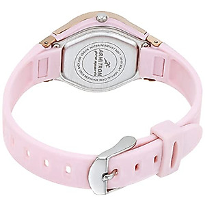 Armitron Sport Women's Quartz Sport Watch with Plastic Strap, Pink, 12 (Model: 25/6418RGP)