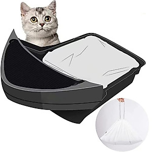 Cat Litter Box Liners, Replacement Waste Drawer Liners Compatible with Litter-Robot 3, 80 Count Drawer Liners for Cat Litter Box Self Cleaning, Drawstring Litter Liner Bags,Easy Clean Up