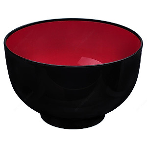M.V. Trading Japanese MK308V Japanese Ramen Noodle Soup Bowl, Black and Red, 38-Ounces, 6.25 Inches Wide x 3.75 inches Deep