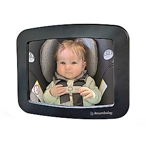 Dreambaby 360° Adjustable Rear Facing Baby Car Mirror - Wide Angle, Clear View Backseat Infant Mirror for Car