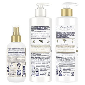 Dove Hair Therapy Shampoo, Conditioner and 7-in-1 Hairspray for Damaged Hair Breakage Remedy with Nutrient-Lock Serum