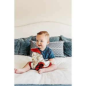 3-Layer Knit Security Blanket Set Sized 16" x 16" 2-Pack "Kona" by Copper Pearl