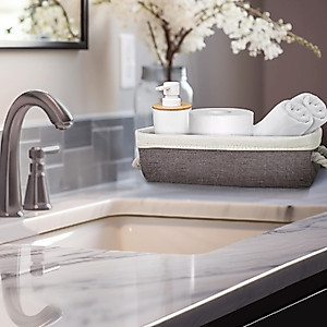 Toilet Paper Storage, 4 Pack Toilet Paper Basket for Bathroom Storage, Small Bathroom Toilet Paper Holder Stand, Toilet Paper Basket for Back of Toilet, Bathroom Countertop Storage 13" L X 6" W