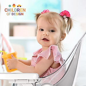 High Chair by Children Of Design Non-Reclinable 6 in 1 Baby Highchair for Babies and Toddlers, Modern Wooden, Easy to Clean, Removable Tray and Cushion
