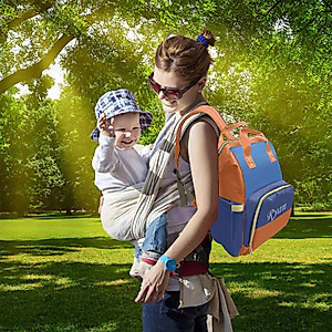 Custom Colourful Diaper Bag Backpack for Baby Girl Boy, Personalized Name Mommy Bags Baby Monogrammed Diaper Bags, Waterproof Nappy Travel Daypack for Dad Mom Gifts