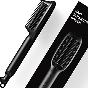 SHINCHIE Oar One Step Hair Straightener Brush, Ideal Heat Straightening Brush for Silky, Shiny Hair, Hot Comb for Women Without frizz