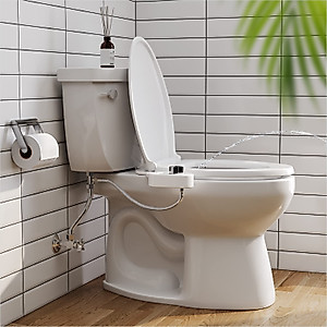 Squatty Potty Refresh-it Dual Stream Fresh Water Bidet Toilet Seat Attachment Non Electric
