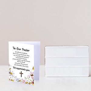Pastor Appreciation Cards - Thank You Card Gifts for Pastor Appreciation Gifts for Men Women Baptism Christmas Birthday Gifts for Pastors Religious Christian Gifts for Him Her To Our Pastor Gift Ideas
