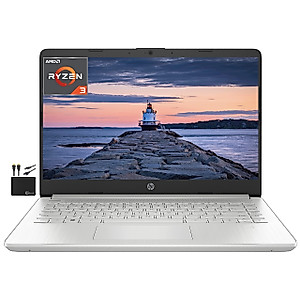 HP 2022 Newest 14'' HD Laptop Computer, AMD Ryzen 3 3250U (Upto 3.5GHz, Beat i5-7200U), 32GB RAM, 1TB SSD, HD Webcam, WiFi, Bluetooth, HDMI, USB-A&C, 10+ Hours Battery, Win 11+Marxsolcables