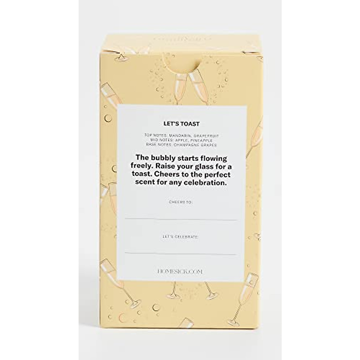 Homesick Women's Let's Toast Candle, Let's Toast, 13.75 oz