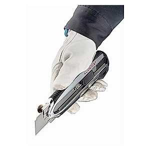 TAJIMA Utility Knife - 1" 7-Point Aluminist Magazine Snap Blade Box Cutter with Dual Blade Lock & 3 Rock Hard Blades - ACM-700C