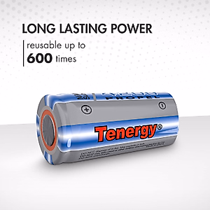 Tenergy NiMH SubC 1.2V 4200mAh, Flat Top Rechargeable Batteries, 10 Pack