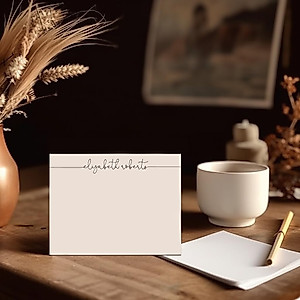 Personalized Stationery for Women, Modern Stationary for Women, FLAT OR FOLDED Note Cards with Envelopes, Your Choice of Colors and Quantity