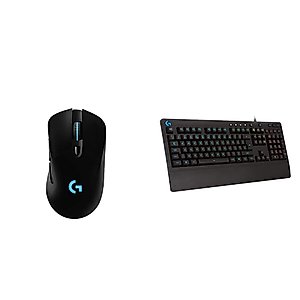 Logitech G703 Lightspeed Wireless Gaming Mouse with Hero 25K Sensor + Logitech G213 Prodigy Gaming Keyboard