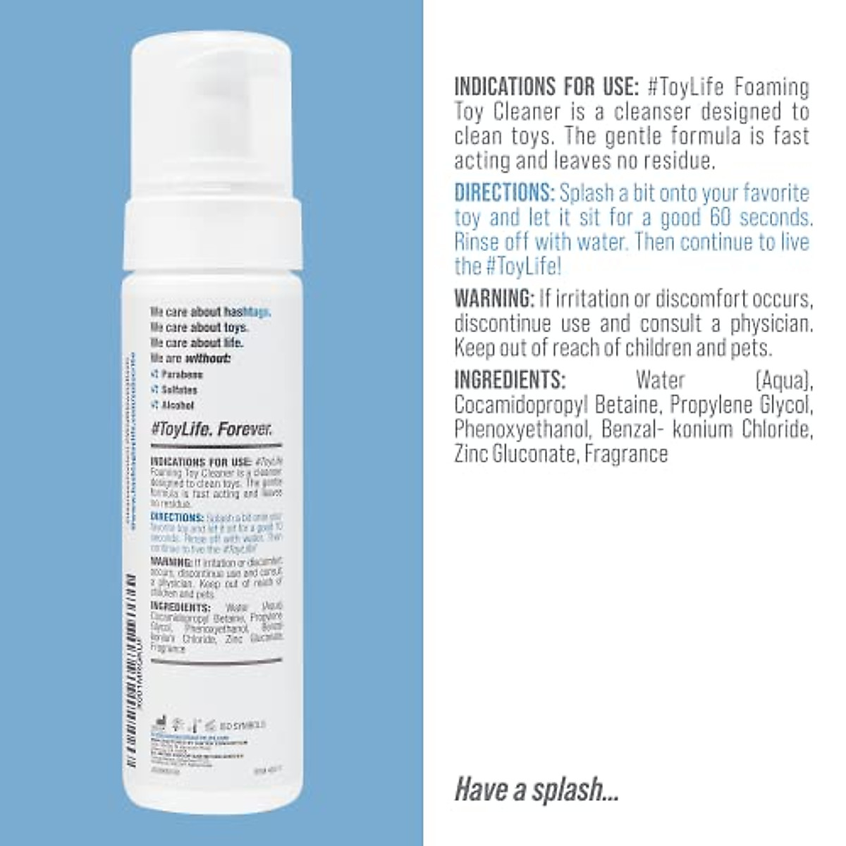 #ToyLife Foaming Toy Cleaner, Easy to Use Dispenser, Measured Pump for Perfect Amount, 7 Fl Oz