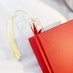 Dried Flower Bookmark, Maple Leaf Resin Bookmark for Women Men Transparent Bookmark Nature Bookmark Real Flower Bookmark Cute Bookmark for Teacher Students Kids Friend Gift for Book Lover