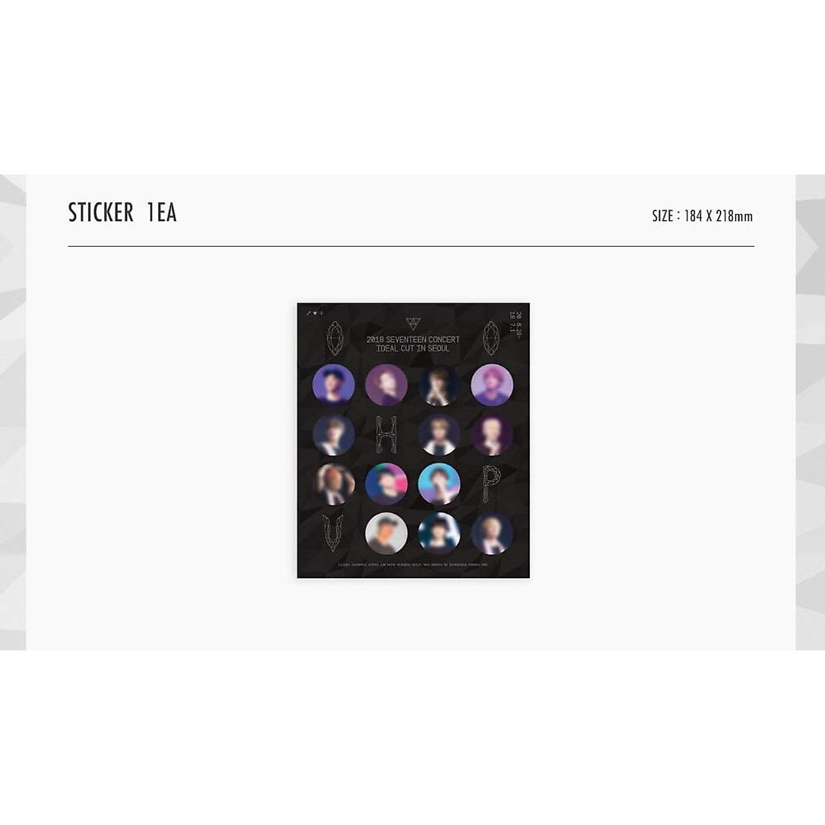 GENIE MUSIC Seventeen - 2018 Seventeen Concert Ideal Cut in Seoul DVD 3Discs+152p Photobook+On Pack Poster+1Sticker+1Photocard+Double Side Extra Photocards Set