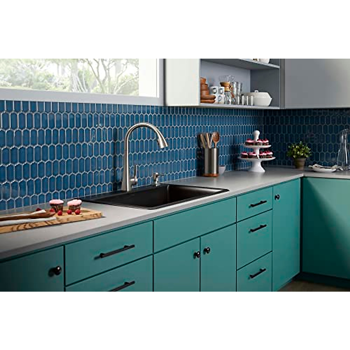 KOHLER R26281-SD-VS Maxton Touchless Pull-Down Kitchen Faucet with Soap Dispenser, Kitchen Sink Faucet with Pull Down Sprayer, Touchless Activation Faucet, Vibrant Stainless