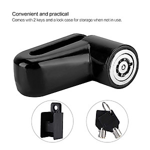Disc Brake Lock, Heavy Duty Safety Portable Brake Lock, ABS + Metal for Motorcycle Road Bike Bicycle(Black)