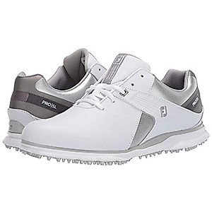 FootJoy Women's Pro|SL Previous Season Style Golf Shoes White/Silver/Grey, 5 M US