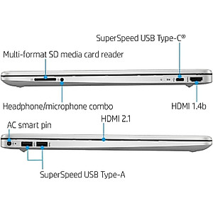 HP 2023 Newest Laptop, 15.6" Touchscreen Display, Intel Core i3-1115G4 Processor(Beat i5-1035G4), 32GB RAM, 1TB SSD, WiFi, Bluetooth, Numeric Keypad, Windows 11 Home in S Mode, Silver
