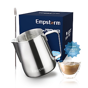 Empstorm Espresso Machine 20 Bar, 3 in 1 Espresso Maker with Milk Frother Steam Wand for Latte & Cappuccino - Espresso Accessories Stainless Steel Milk Frothing Pitcher 12 Oz with Decorating Pen