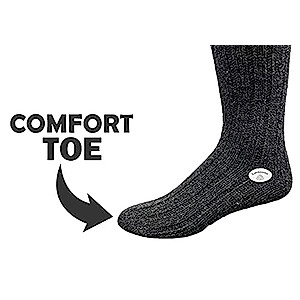 Sierra Socks Thick Hiking Wool Socks, Gift for Father (Charcoal, Large)