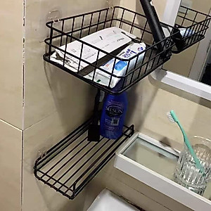 2 PCS Shower Caddy Adhesive Sticker Replacement Hook,Strong Sticker Hooks for Corner Shower Caddy Basket Shower Rack Wall Hanging,Kitchen Shower Organizer Accessories,No Drilling