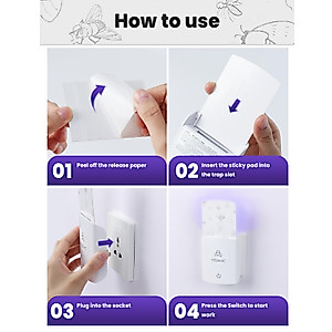 YISSVIC Fruit Fly Sticky Traps 5PCS Gnat Traps Bug Traps Gnat Killer for Indoor Outdoor House Kitchen Mosquitos Flying Insects