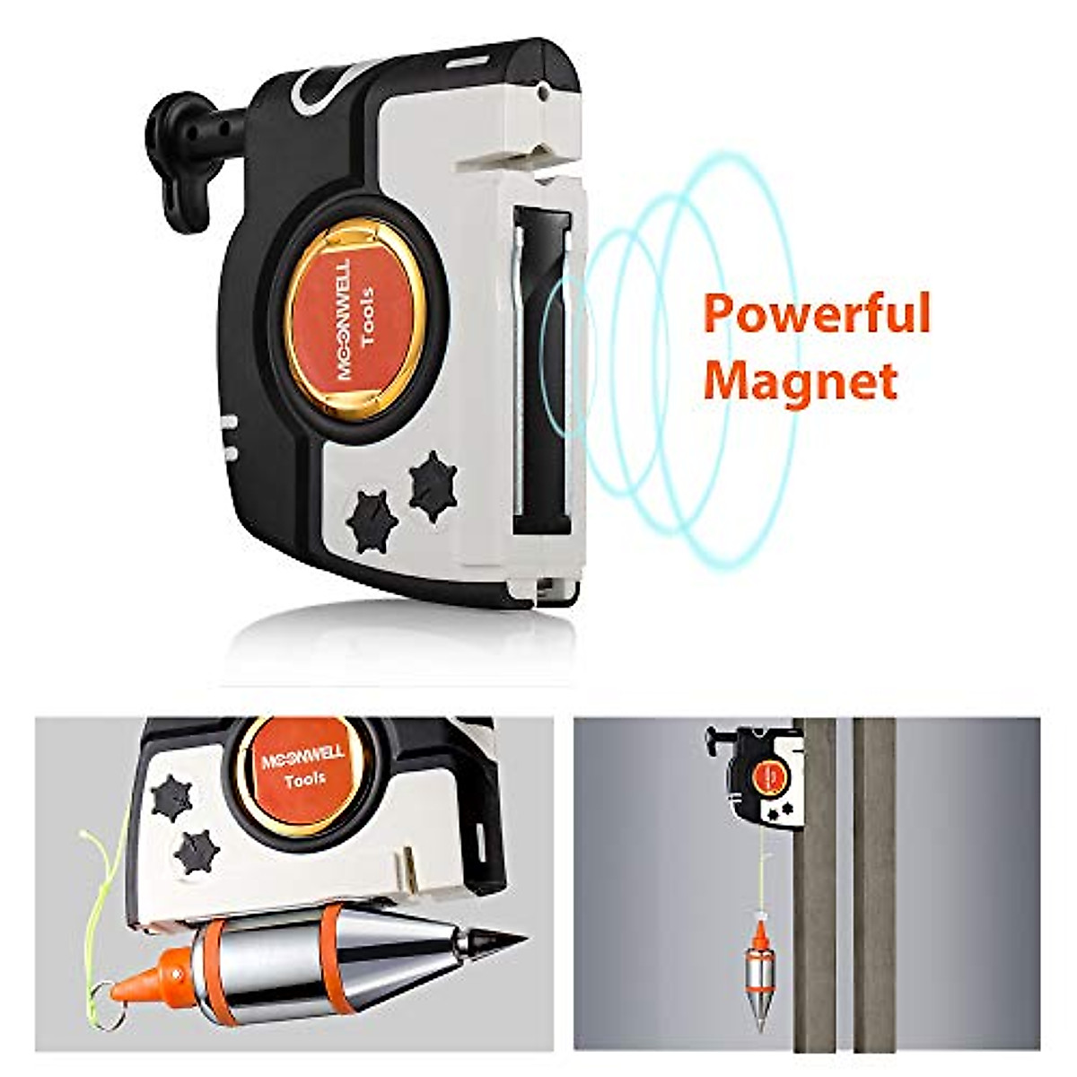 MOONWELL Pro Plumb Bob with String (8m/26ft 450g/15oz)