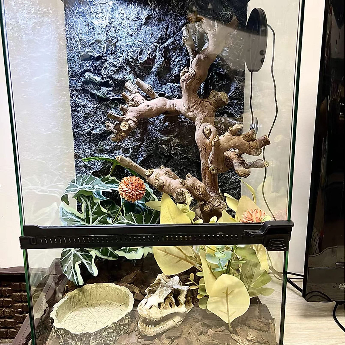 BNOSDM Reptile Grapevine Wood Decoration Resin Climb Tree Branch Decor Grape Wood Branches for Leopard Gecko Lizard Frog Snake Climbing