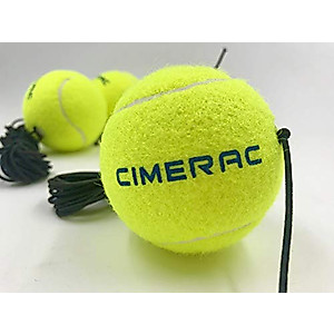 CIMERAC 4 Pack Tennis Training Ball Self-Study Practice Exercise Tennis Ball Rebound Ball with String for Tennis Trainer