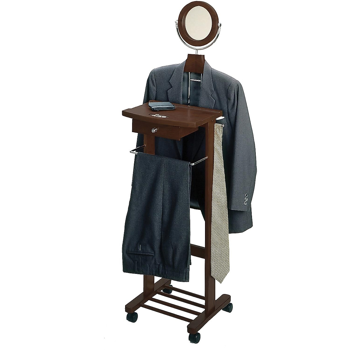 Winsome Trading, Inc. Vanity Valet Stand, Walnut