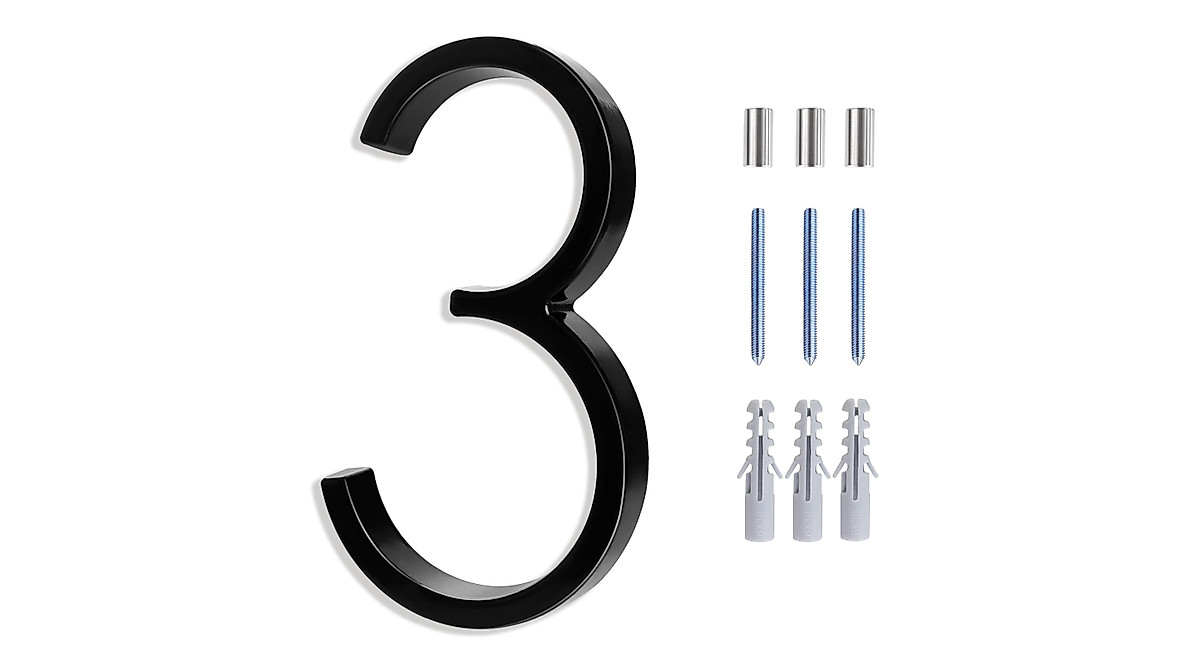 Modern 5 Inch House Numbers - Durable Metal Signage