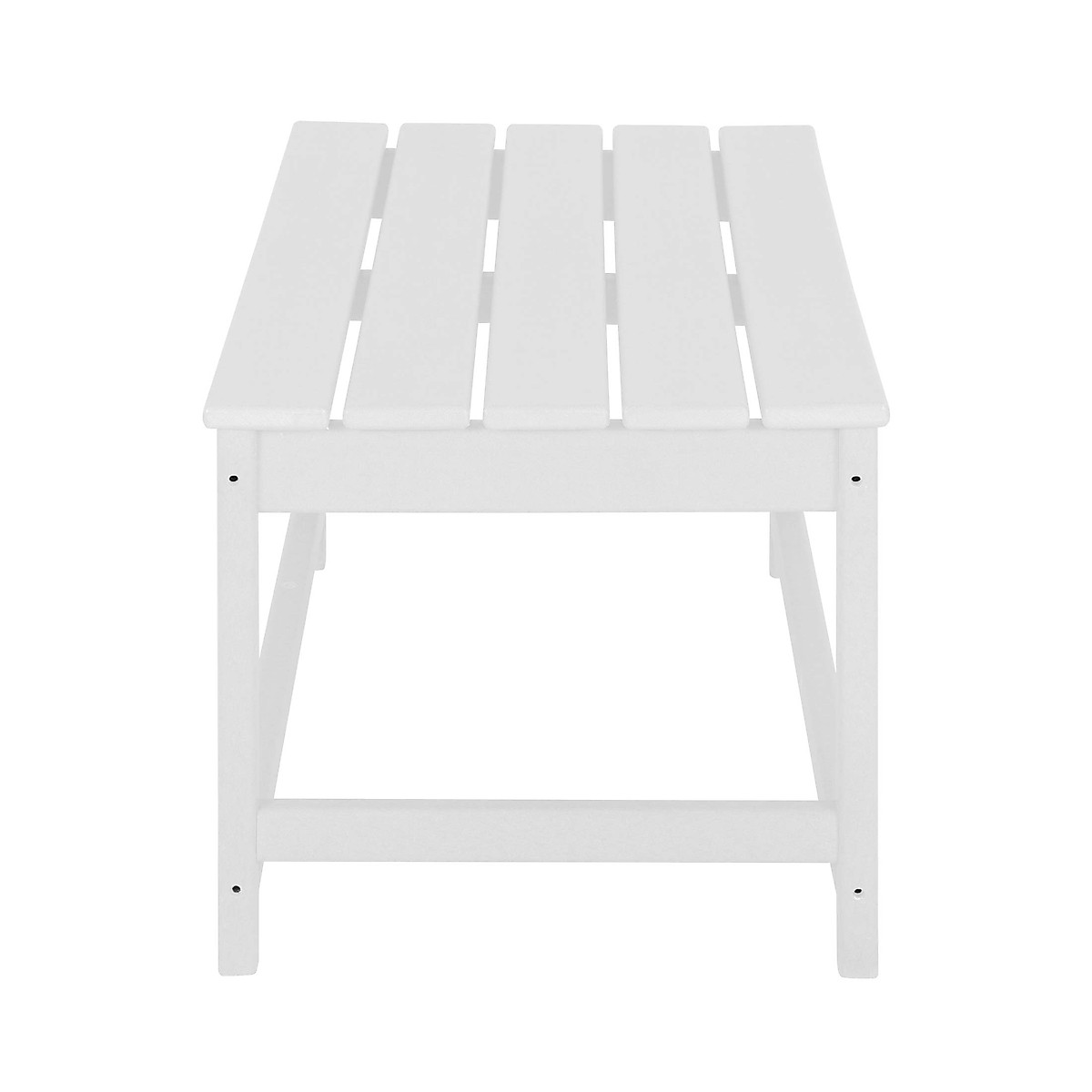 WestinTrends Malibu 3-Pieces Outdoor Table Set, Includes 1 Coffee Table and 2 Side Table, All Weather Poly Lumber Adirondack Patio Furniture Set, White