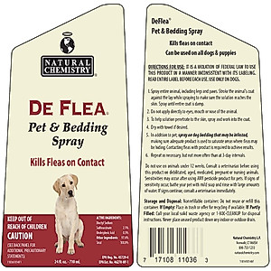 De Flea Pet & Bedding Spray for Dogs. 24oz (Not for use on Cats)