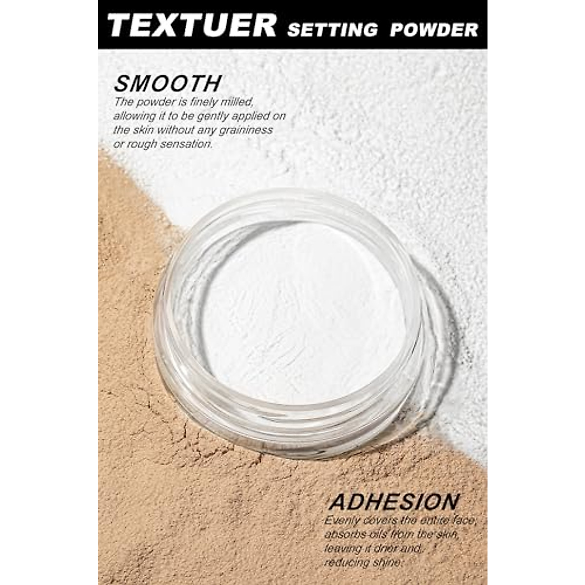 MAEPEOR Matte Setting Loose Powder 8 Colors Smooth and Lightweight Face Powder for Brightening and Setting Makeup with Face Puff (03 Soleil)