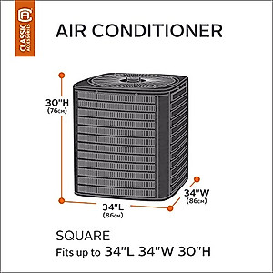 Classic Accessories 52-132-011101-11 Atrium Square Air Conditioner Cover, Green