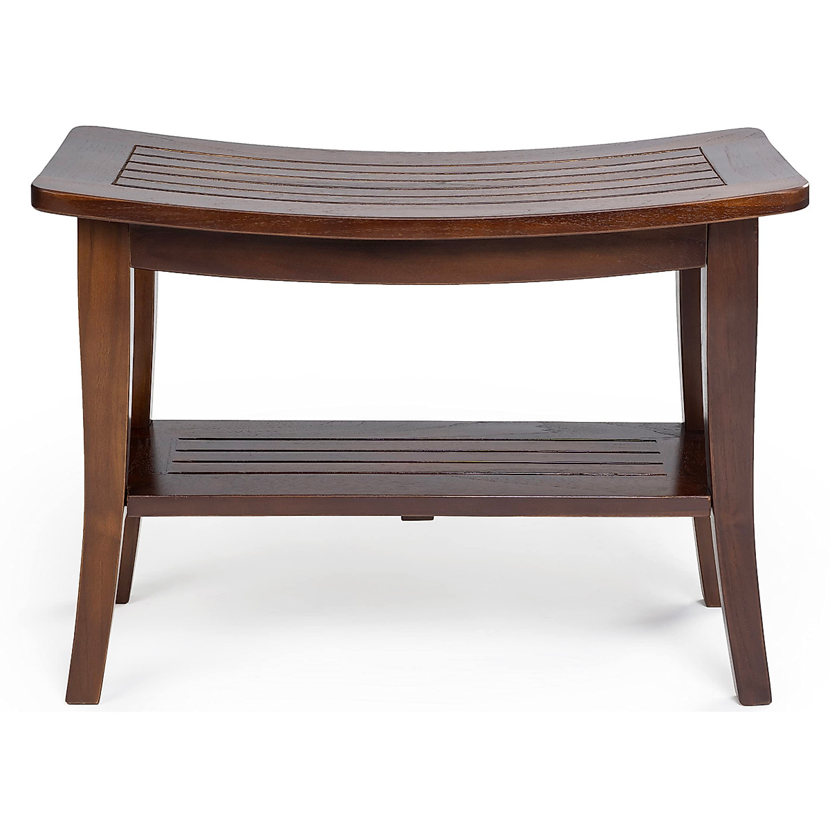 ALATEAK Waterproof Shower Bath Spa Bench Stool with Shelf Storage