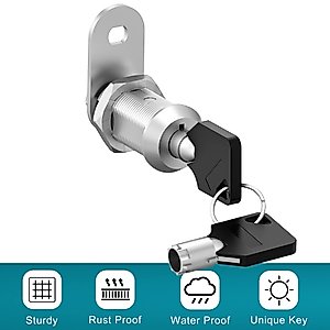1 Pack 1-1/8¡± Cabinet Locks RV Storage Lock, Mailbox Lock and Keyed Alike Code Unique, RV Locks for Storage Door Mailbox Toolbox, Chrome Finish