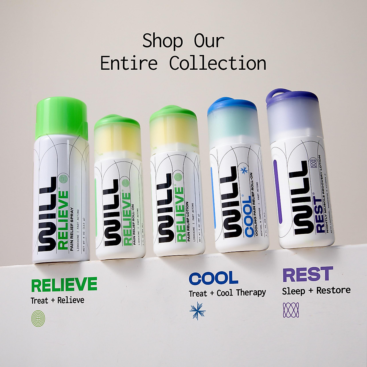 WILL PERFORM Fast Acting Pain & Itch Relief Spray by Serena Williams, Lidocaine Spray for Itch & Pain Relief with Arnica & Botanicals, Numbing Spray for Insect Bites, Knee, Back,4oz | HSA FSA Eligible