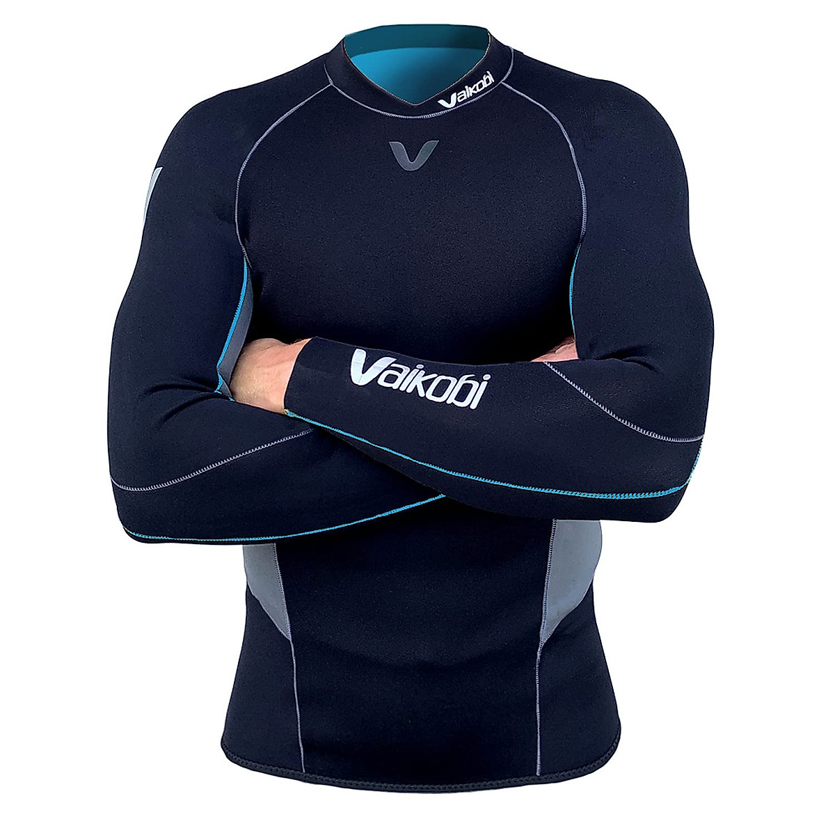 Vaikobi FLEXFORCE 3mm GBS Wetsuit Top - Black/Grey VK-232 XS