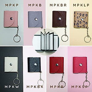 Mini Photo Keychain, DIY Small Custom Leather Memory Photo, Picture Keychains Personalized Album, Mini Cute Key Ring Keychain with Picture Book for Family, Boyfriend, Couples, Dog, Friends_MPKM